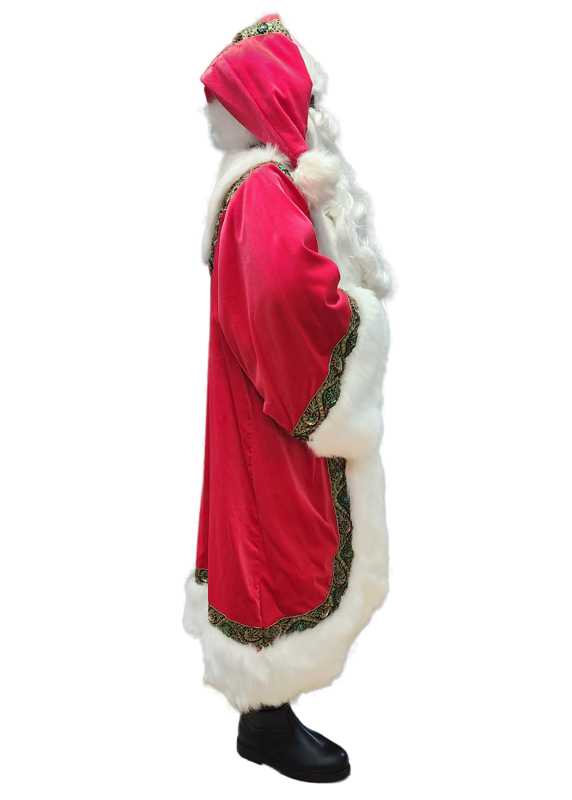 Professional Santa Claus Wardrobe | Cardinal Red Royal Robe with Green ...