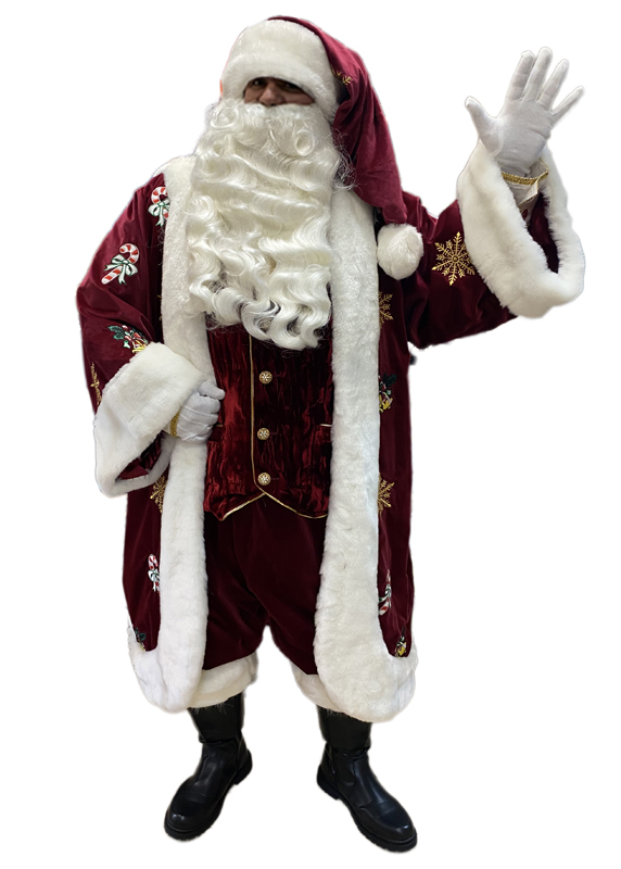 Professional Santa Claus Wardrobe | Sultan Red Royal Robe with ...