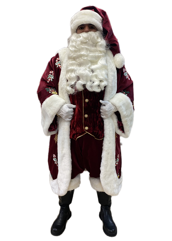 Professional Santa Claus Wardrobe | Sultan Red Royal Robe with ...